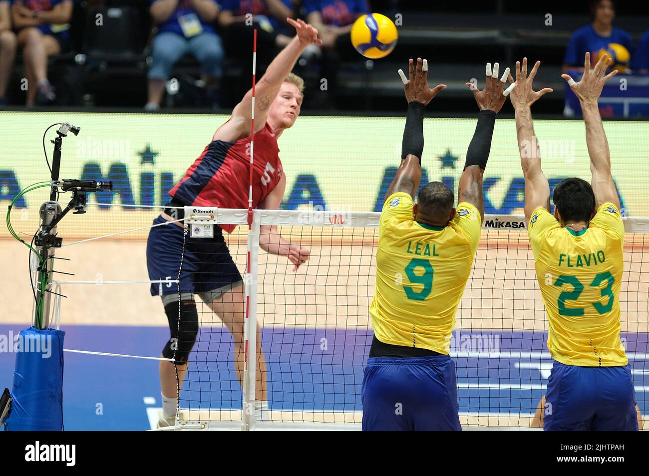Unipol Arena, Bologna, Italy, July 20, 2022, Spike of Kyle Ensing (USA ...