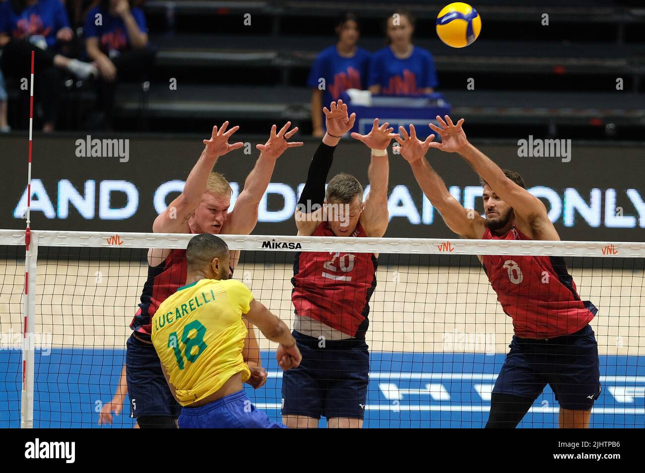 Unipol Arena, Bologna, Italy, July 20, 2022, Block of USA with Kyle ...