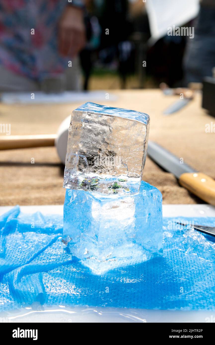 Ice carving class at Cocktails in the City event in Bedford Square ...