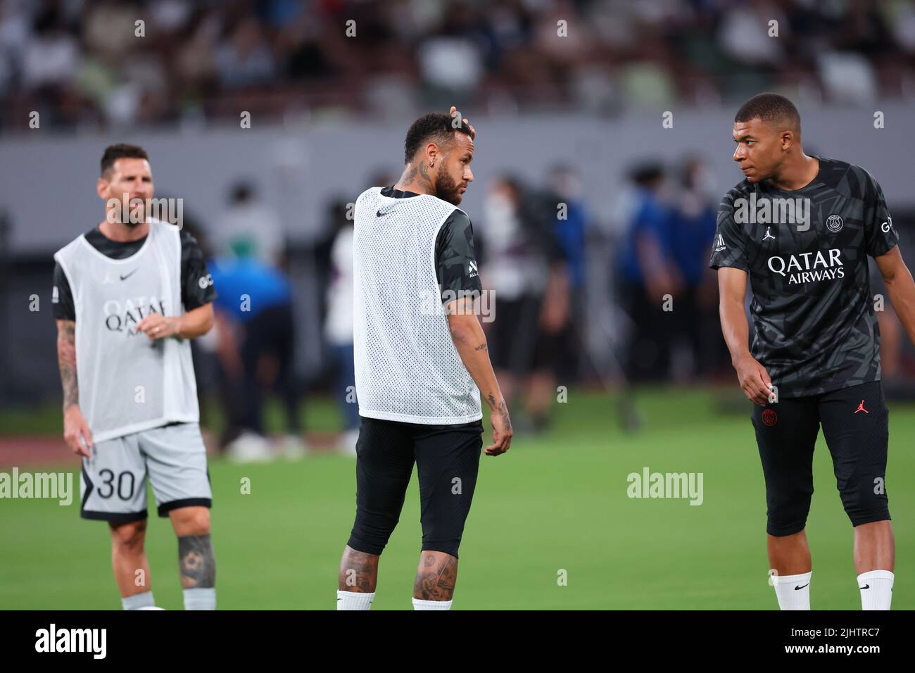 Tokyo, Japan. 20th July, 2022. (L to R) Lionel Messi, Neymar, Kylian ...