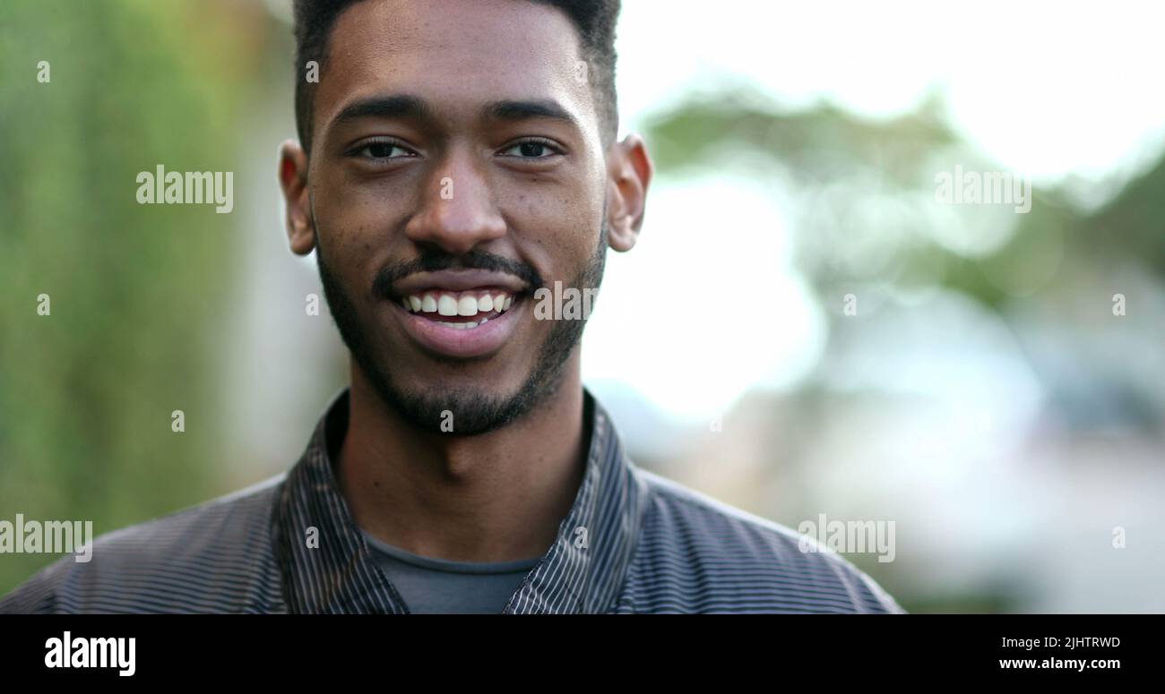 Young African man walking forward. Confident black ethnicity guy ...