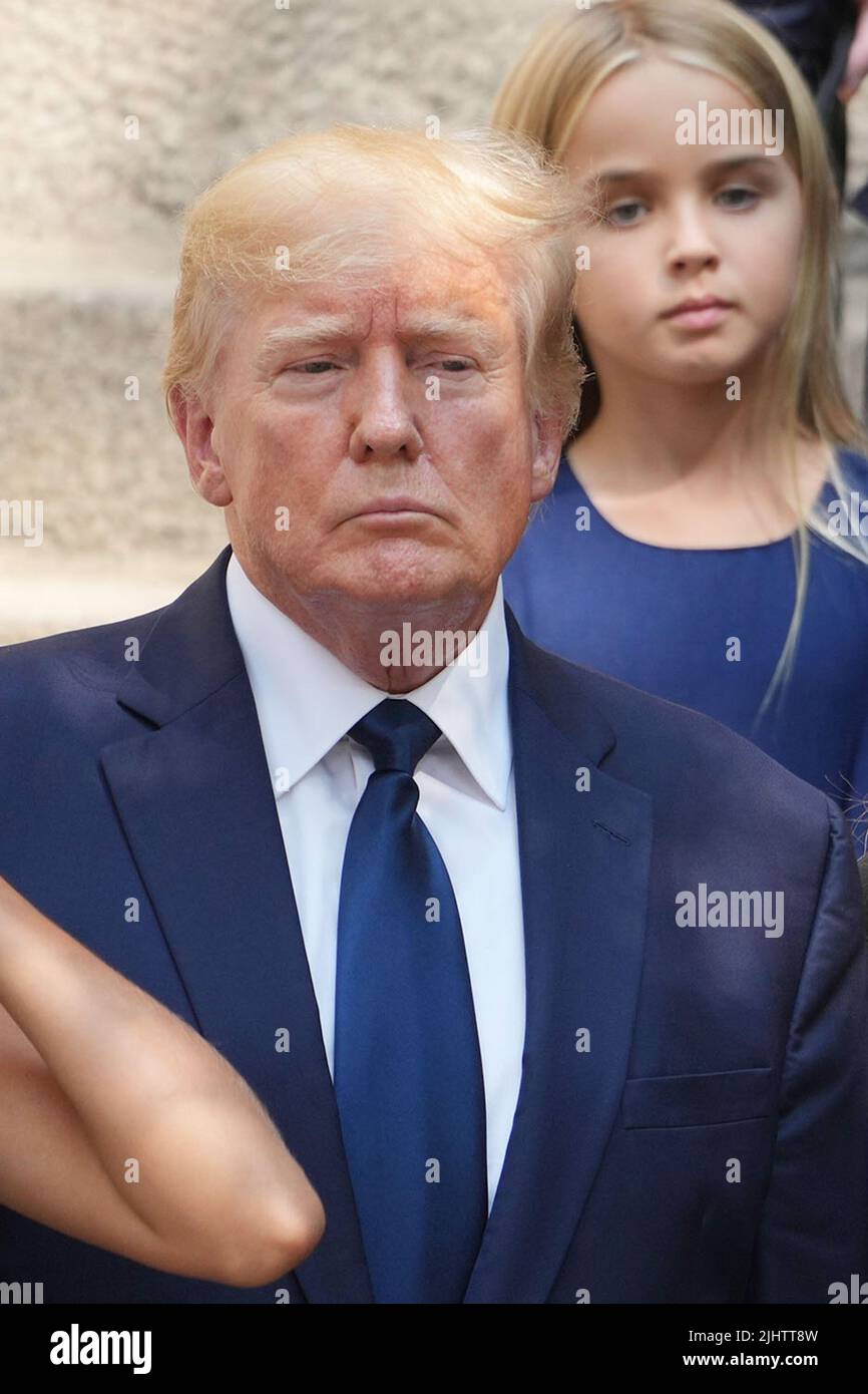 The funeral of Ivana Trump at St. Vincent Ferrer Catholic Church ...