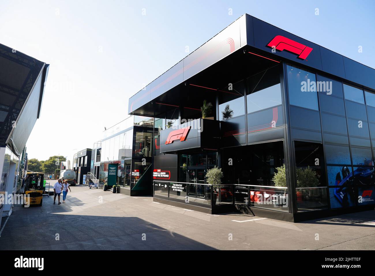 F1 motorhome during the Formula 1 Lenovo Grand Prix de France, French ...