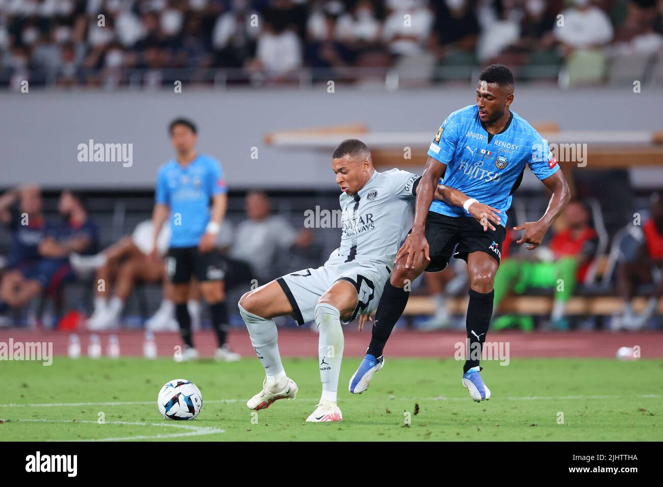 Tokyo, Japan. 20th July, 2022. (L to R) Kylian Mbappe (PSG), Jesiel ...