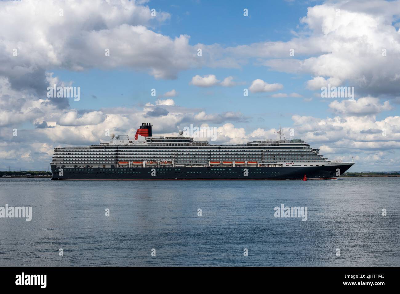 Cunard’s ‘Queen Victoria’ sailing past Calshot after leaving ...