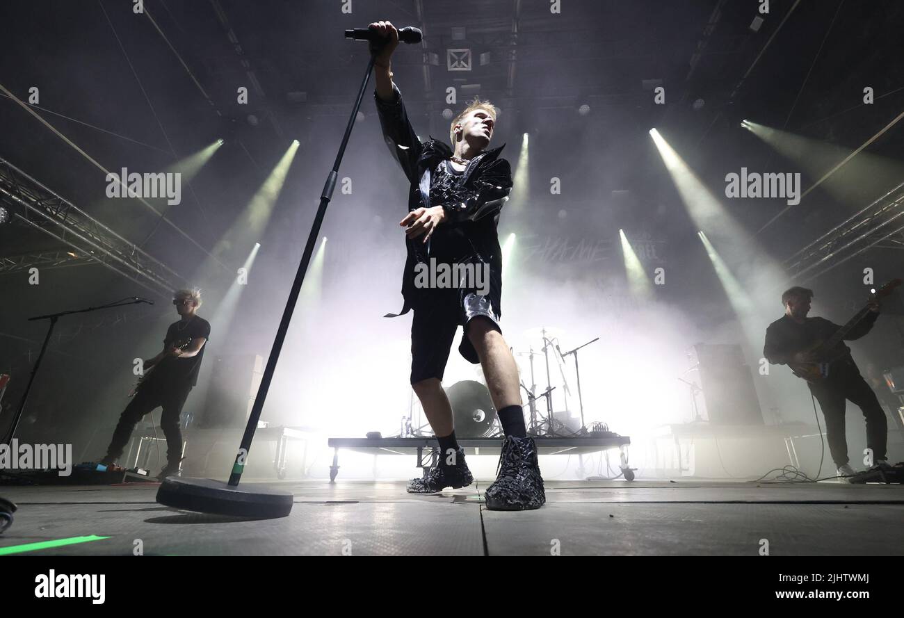 Belgian Singer Mustii (Thomas Mustin) performs on the first day of the ...