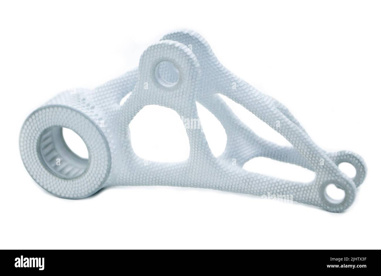 Model printed on 3D printer isolated on white background. Object detail ...