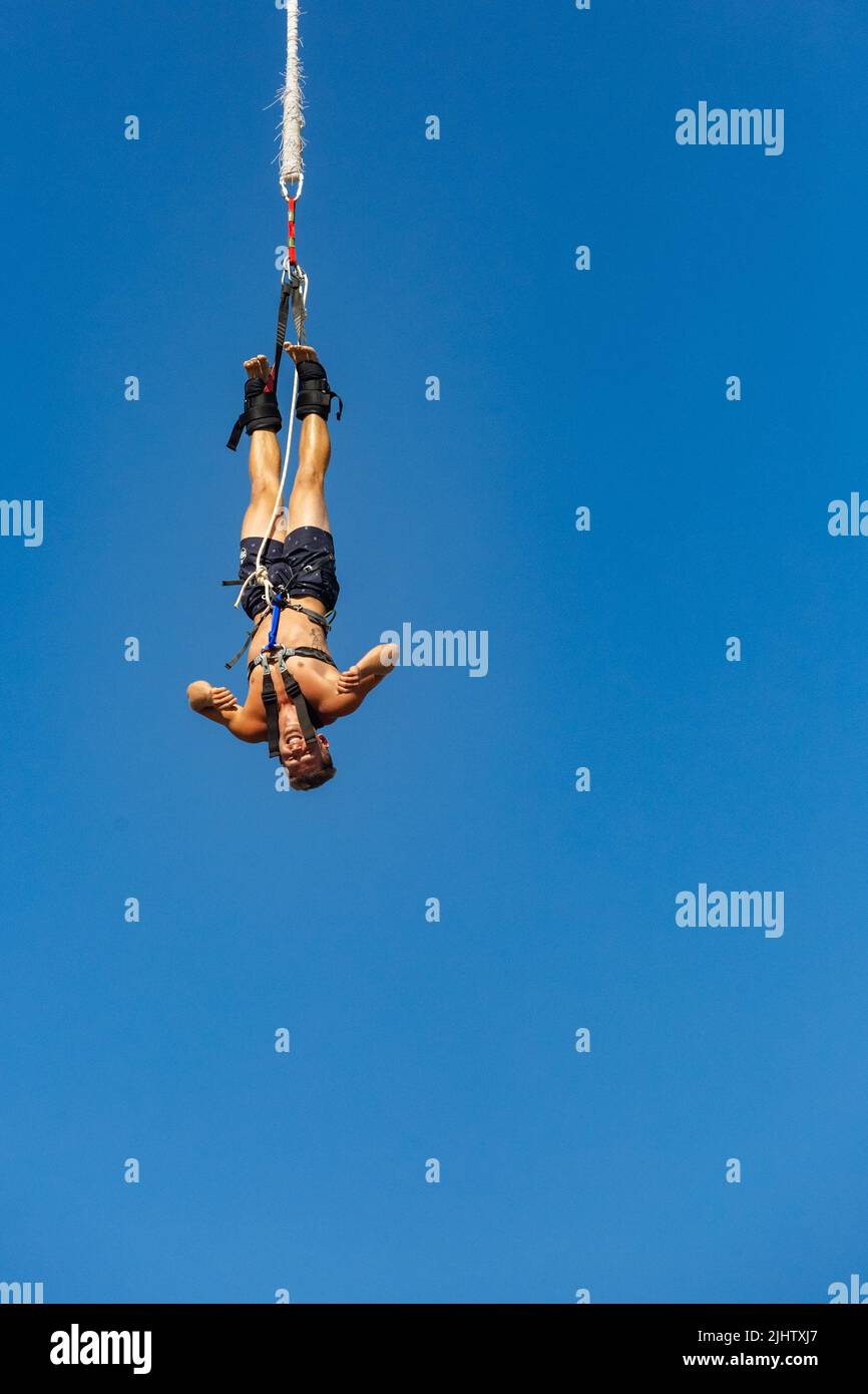 People dance and enjoy on party at Papaya Club at Zrce Beach in Novalja ...