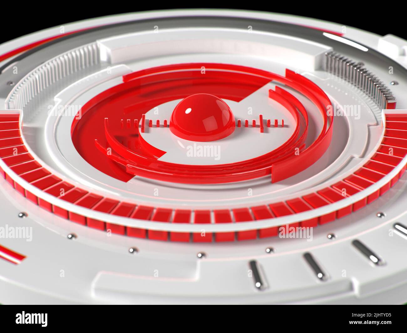 Abstract 3d industrial design circular shape. Futuristic user interface ...