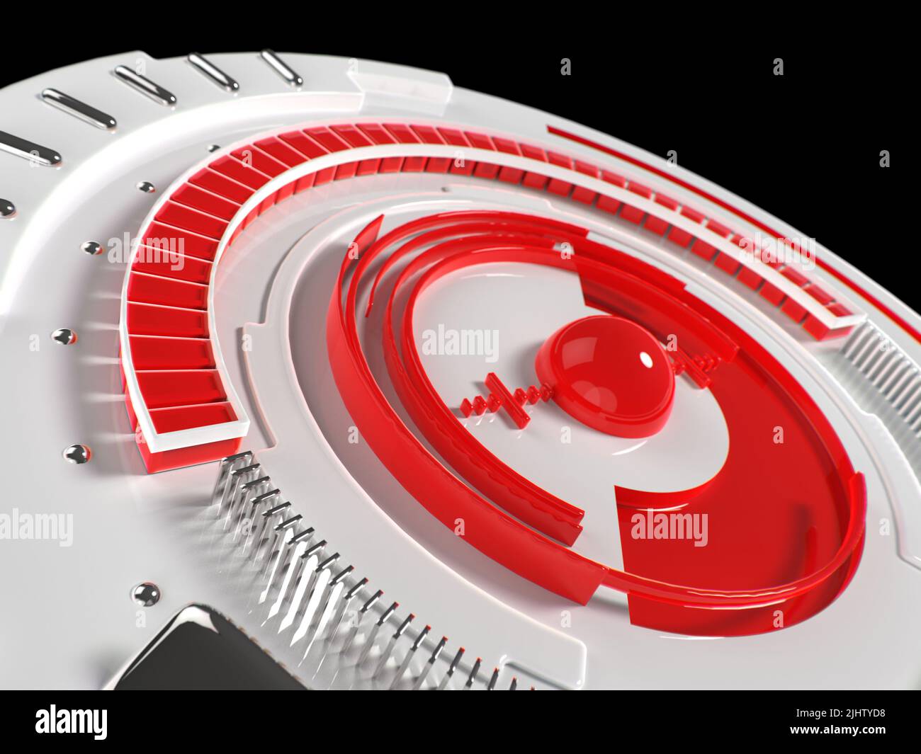 Abstract 3d industrial design circular shape. Futuristic user interface ...