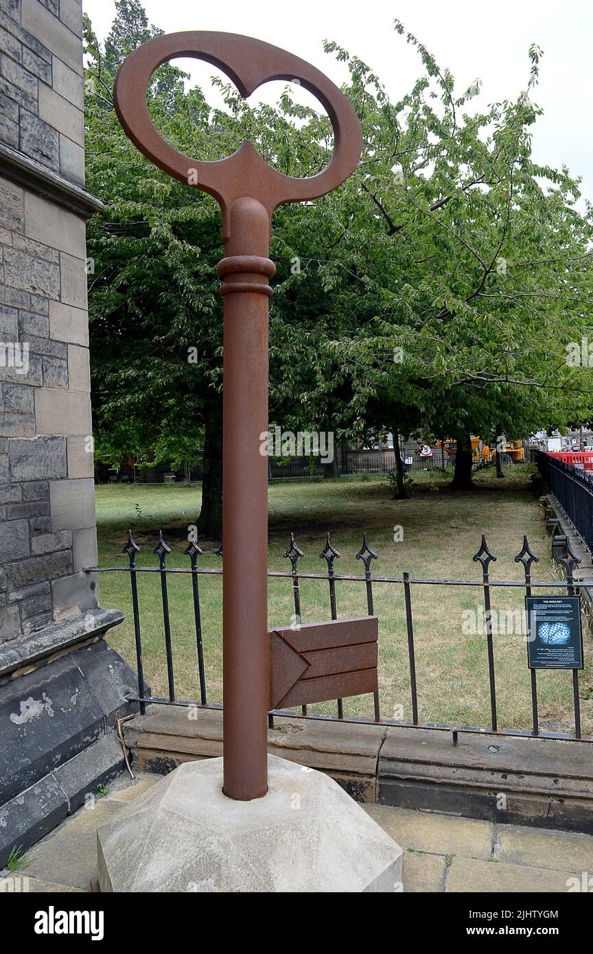 EDINBURGH, SCOTLAND - 12 JULY 2022: The Awda key sculpture outside ...
