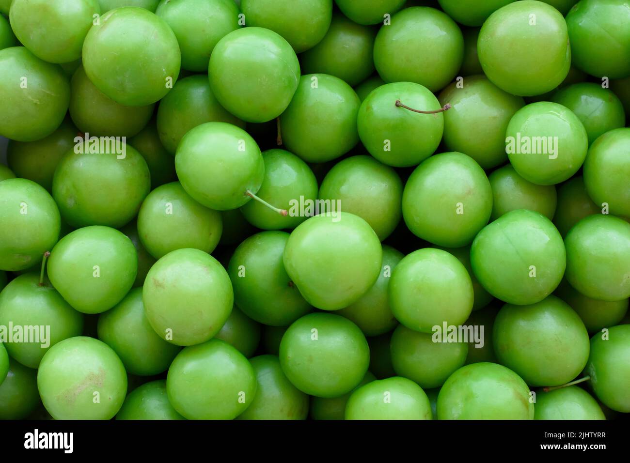 Sour green plum hi-res stock photography and images - Alamy