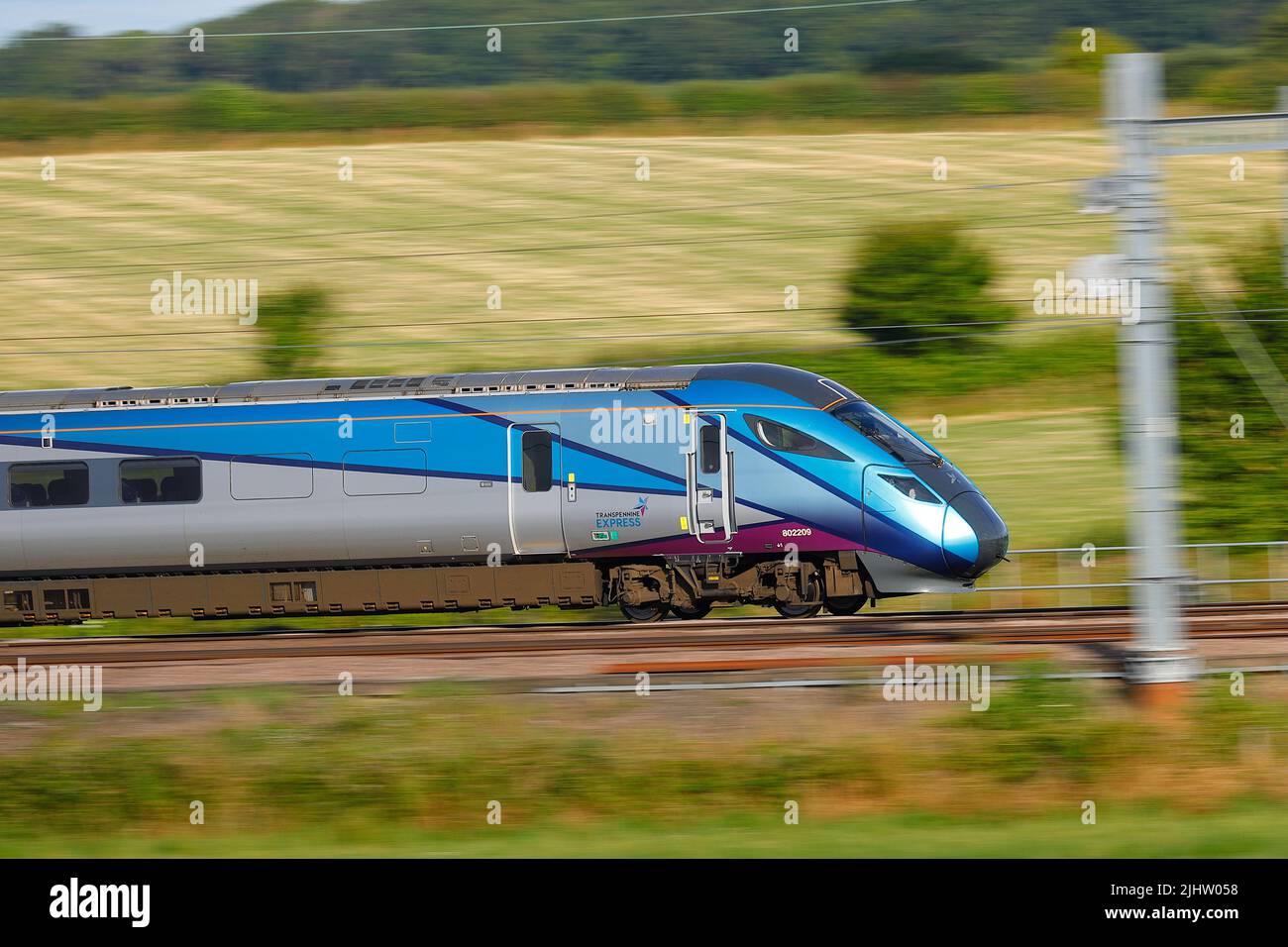 Transpennine express azuma train moving hi-res stock photography and ...