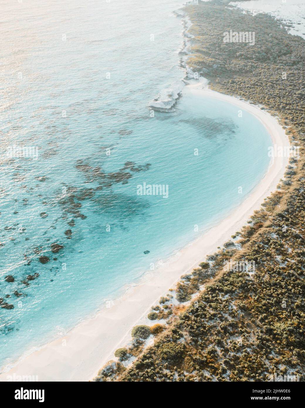 aerial view of secluded beach island Stock Photo - Alamy