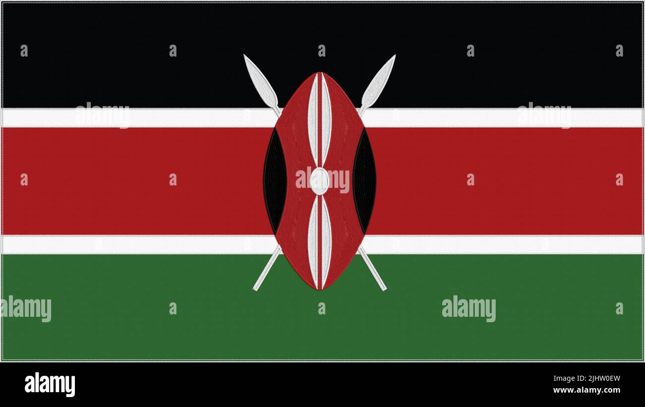 Flag kenya national country symbol hi-res stock photography and images ...