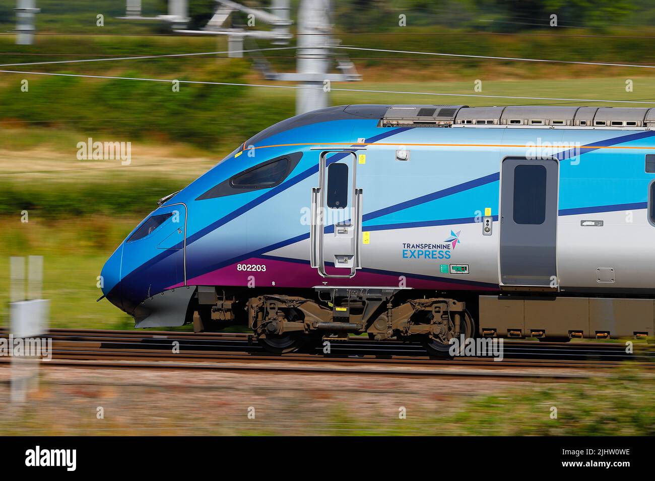 British Rail Class 802 Azuma Train 802203 operated by Transpennine ...