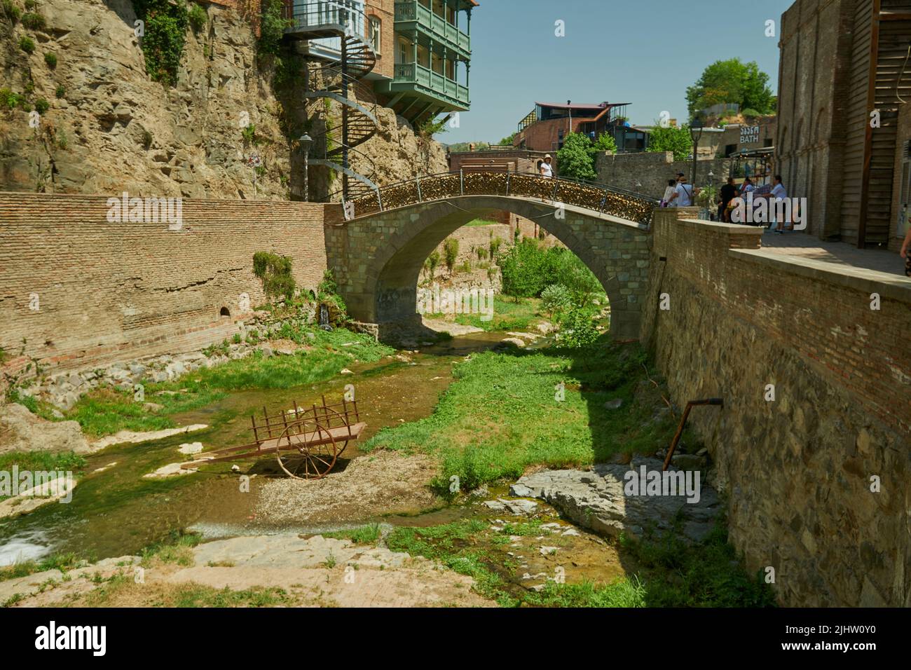 Abanotubani district in Old Tbilisi, Georgia where most of the Sulphur ...