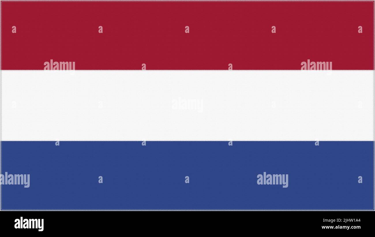 Netherlands embroidery flag. Emblem stitched fabric. Embroidered coat ...