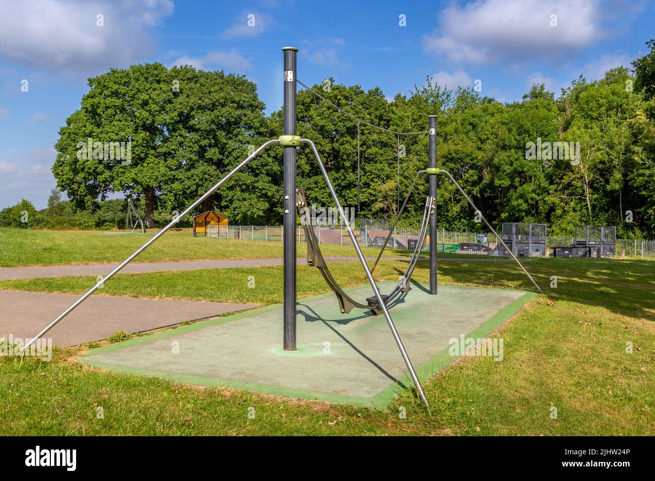 Activities for children in Morton Stanley Park, Redditch, Worcestershire Stock Photo - Alamy