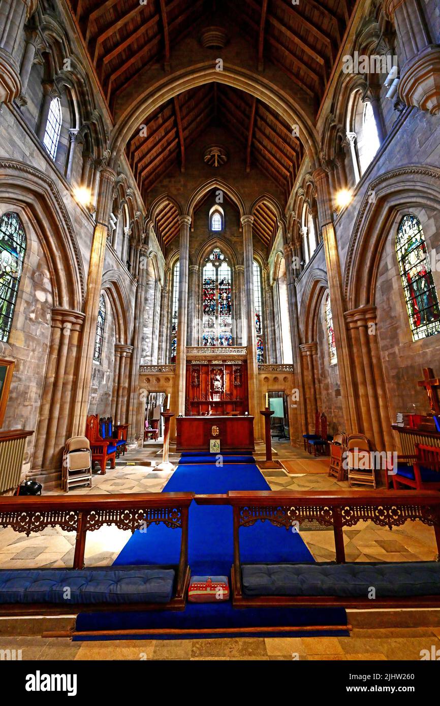 Hartlepool Headland St Hildas 12th century church view of the nave and ...