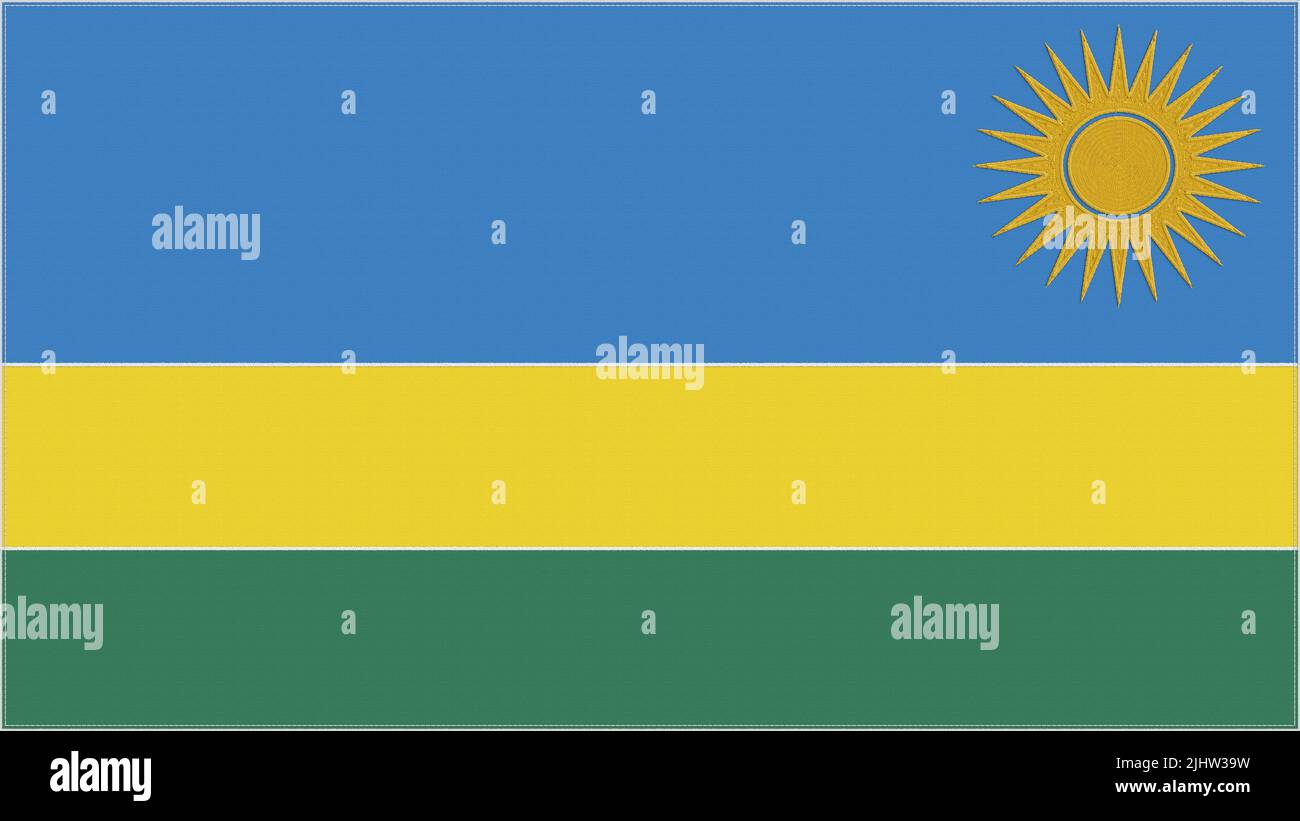 Rwanda fabric flag hi-res stock photography and images - Alamy