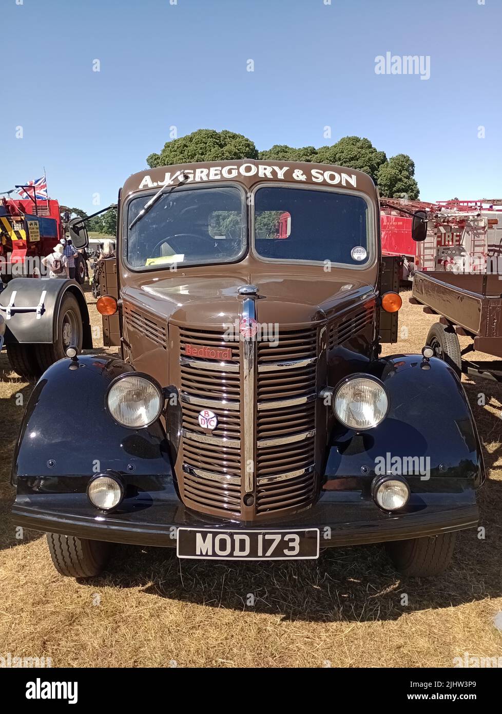 A 1951 Bedford O Series lorry parked on display at the 47th Historic ...