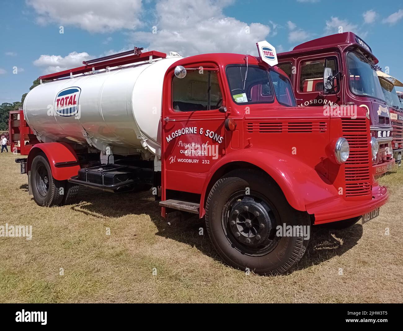 A 1952 Bedford O Type tanker lorry parked on display at the 47th ...