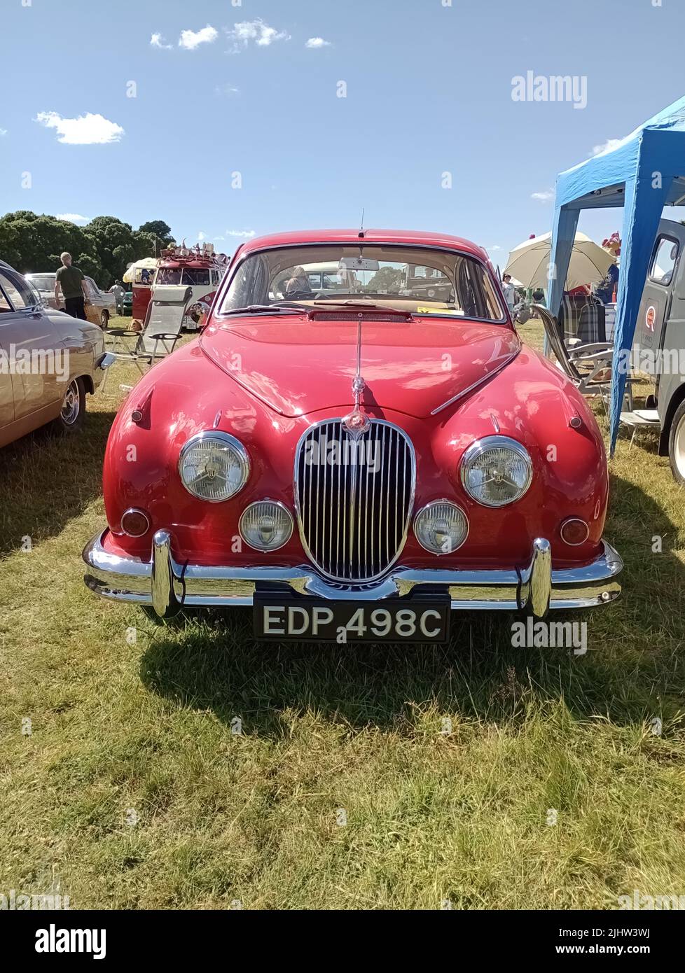 A 1965 Jaguar Mk 2 3.4 car parked on display at the 47th Historic ...