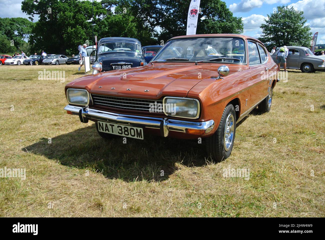 A 1973 Ford Capri XL parked on display at the 47th Historic Vehicle ...