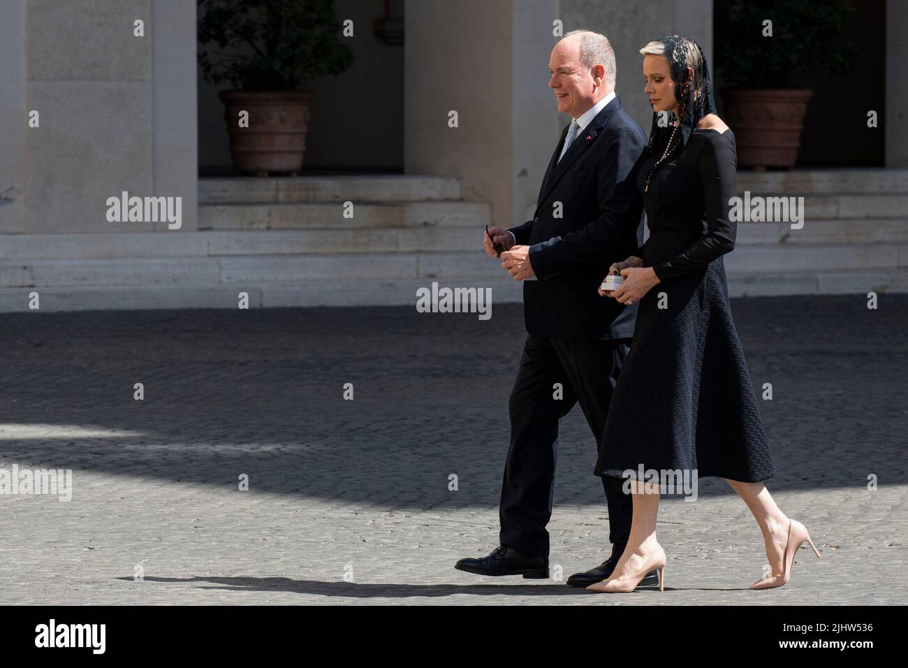 Vatican, Vatican. 20th July, 2022. Prince Albert II and Princess ...
