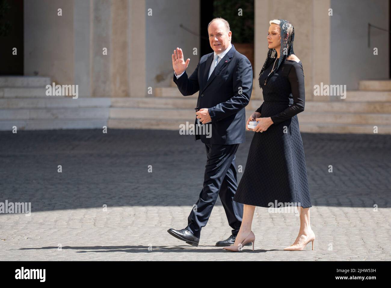 Vatican, Vatican. 20th July, 2022. Prince Albert II and Princess ...