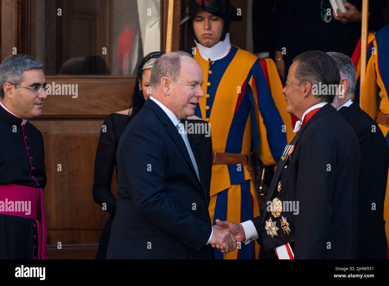 Vatican, Vatican. 20th July, 2022. Prince Albert II and Princess ...