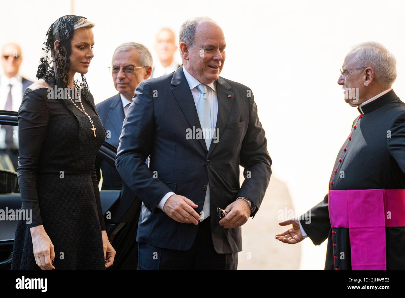 Vatican, Vatican. 20th July, 2022. Prince Albert II and Princess ...