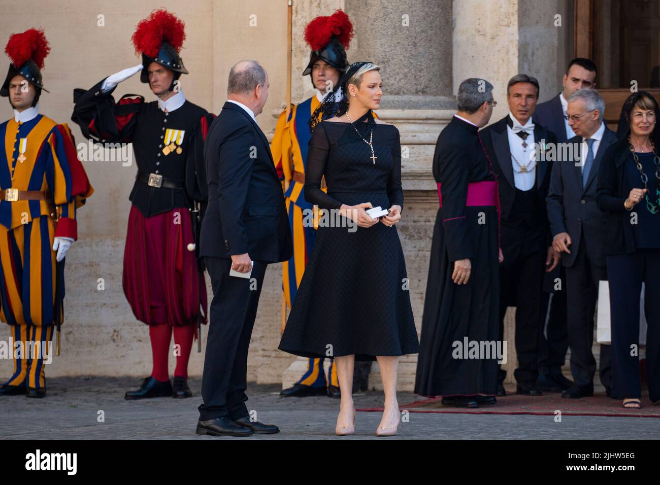 Vatican, Vatican. 20th July, 2022. Prince Albert II and Princess ...