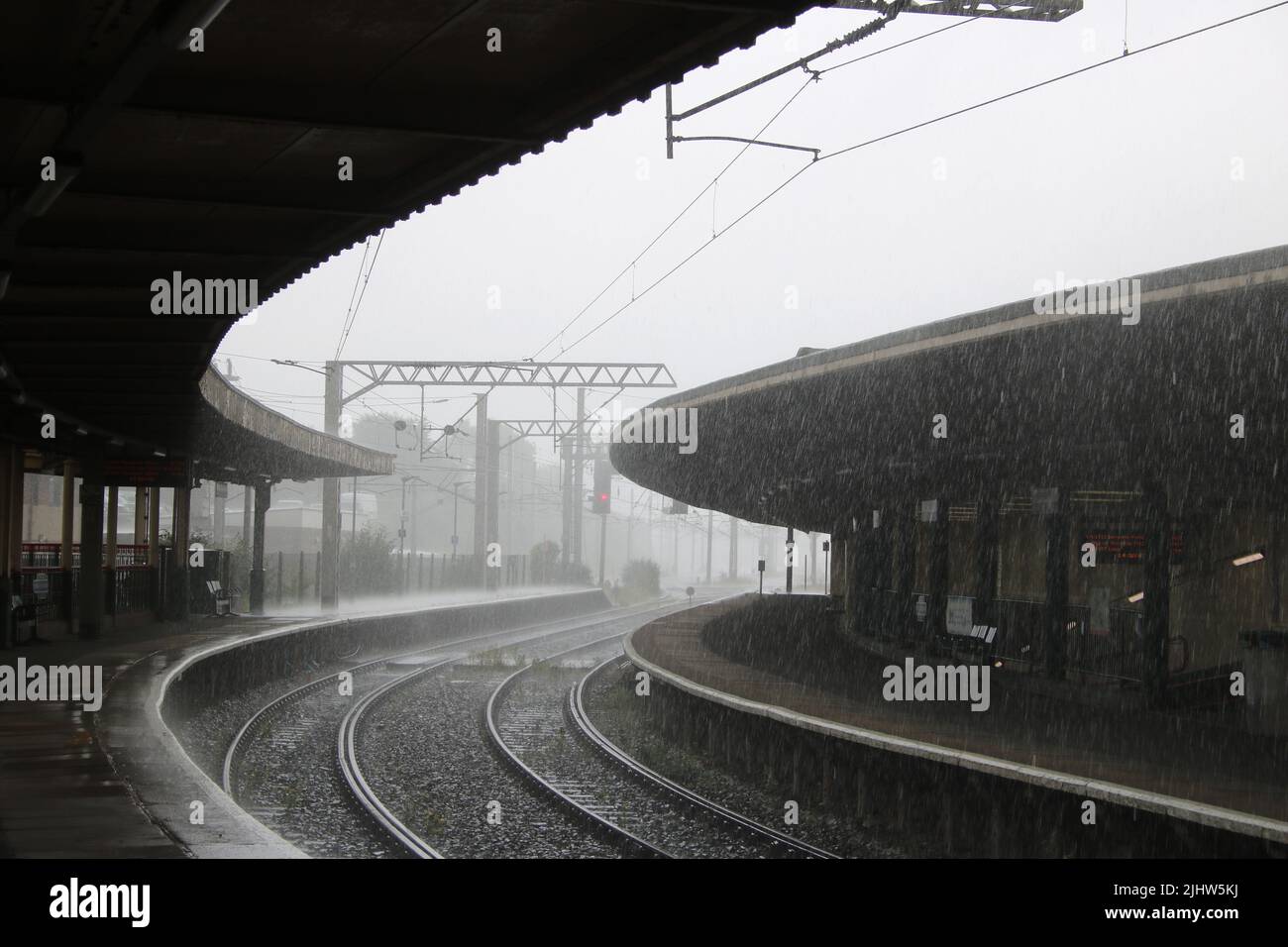 Heavy downpour on railway hi-res stock photography and images - Alamy