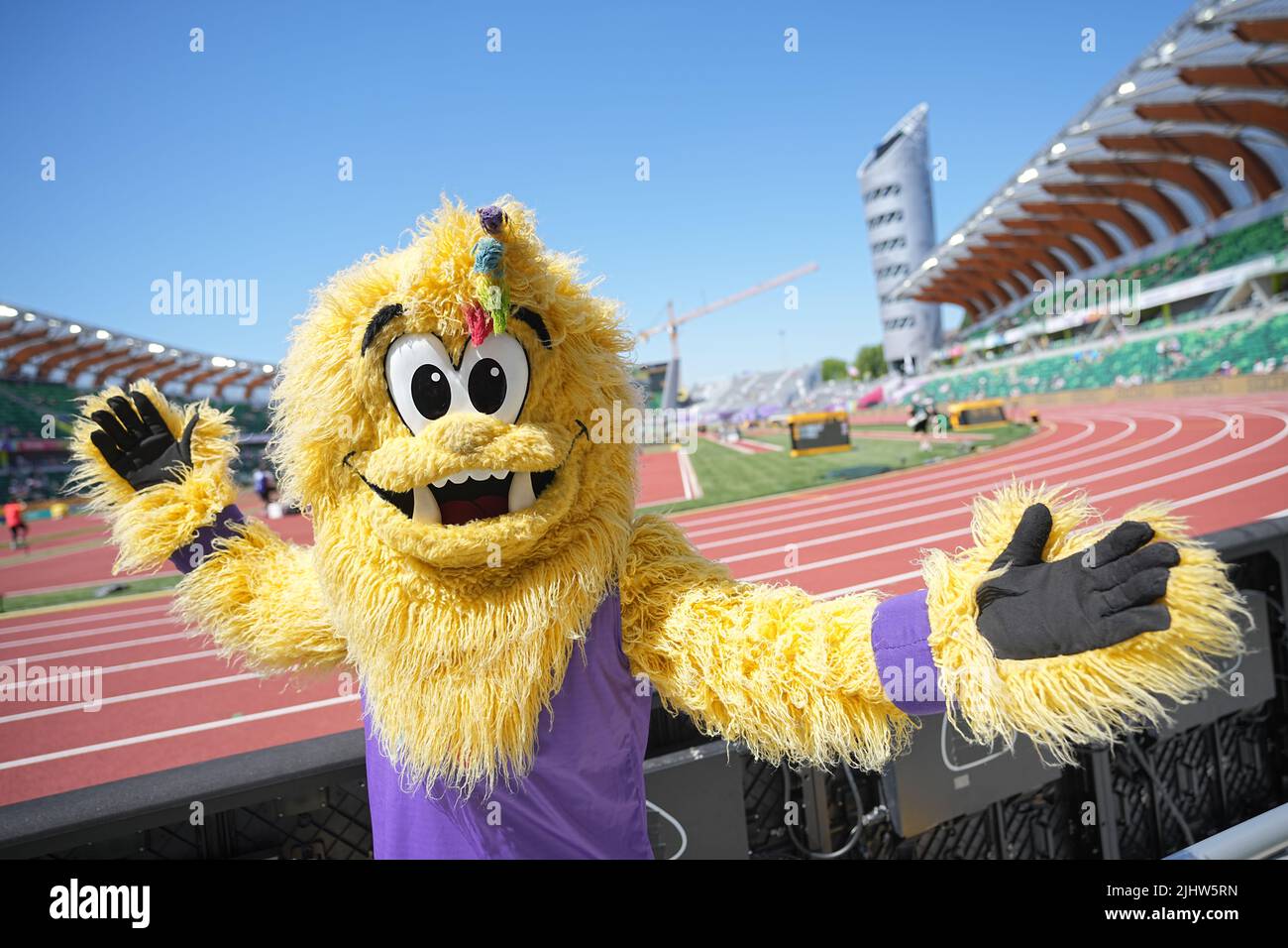 Eugene, USA. 20th July, 2022. Athletics: World Cup: The mascot of the ...
