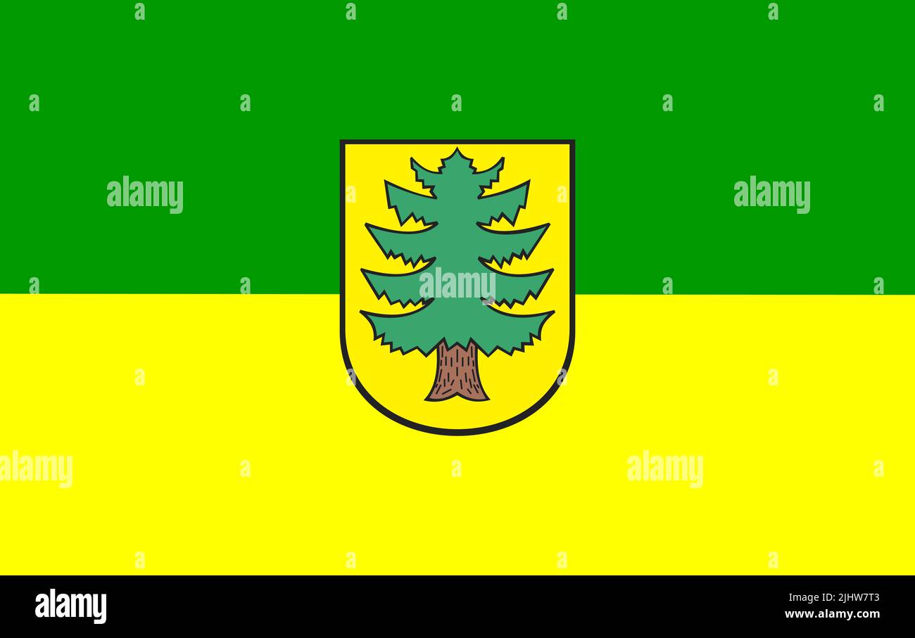 Top view of flag Oborniki slaskie, Poland. Polish city. travel and ...