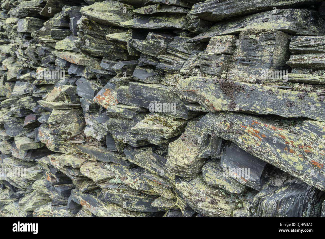 stone wall background from weathered slate stones Stock Photo - Alamy