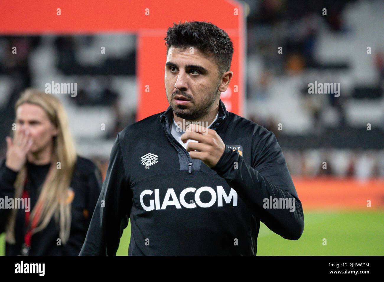 Hull, UK. 20th July, 2022. New signing Ozan Tufan of Hull City after ...