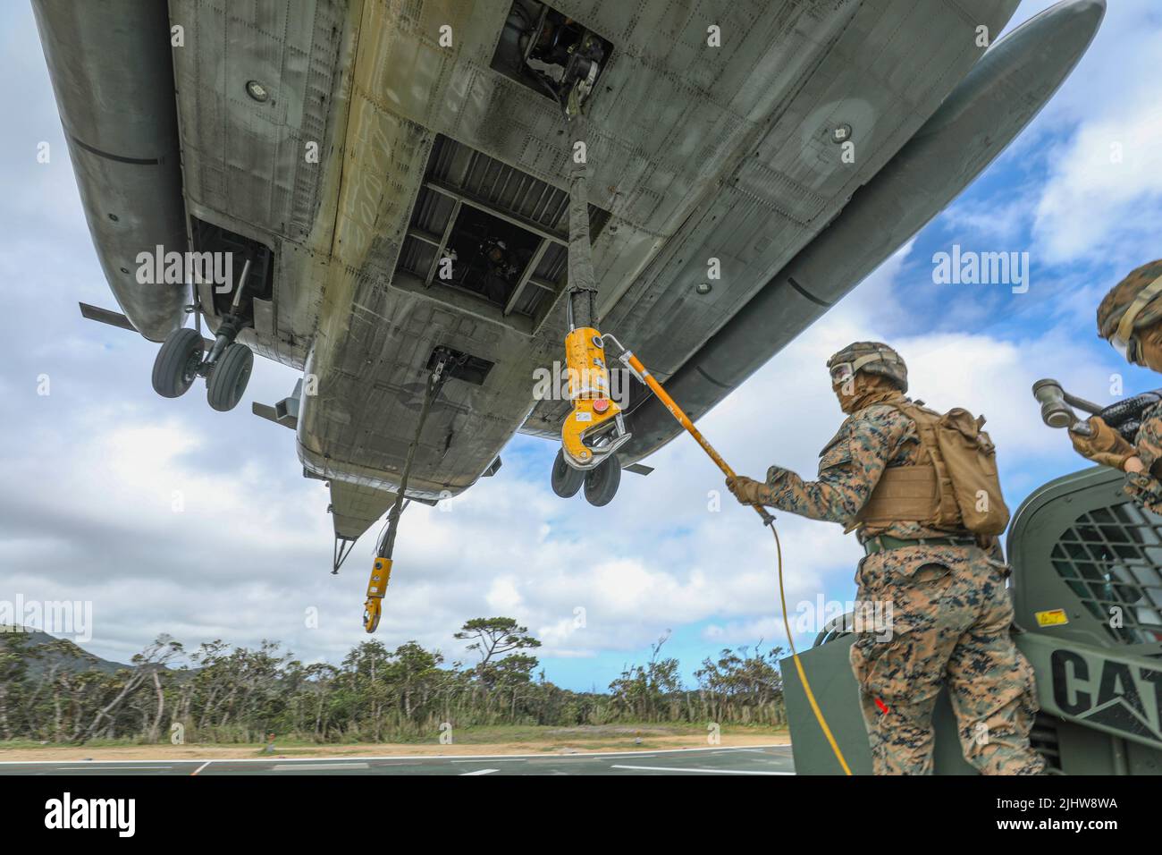 U.S. Marine Corps Lance Cpl. Alden Pizzo, left, and Lance Cpl. Lilly ...