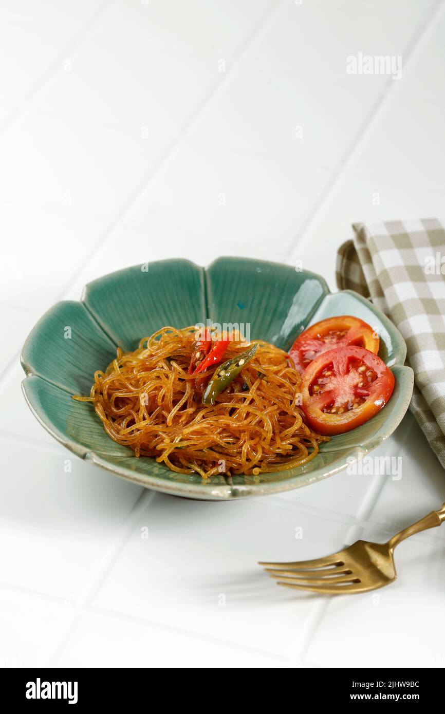 Bihun Goreng or Stir Fried Vermicelli with Sweet Soy SAuce Kecap and ...
