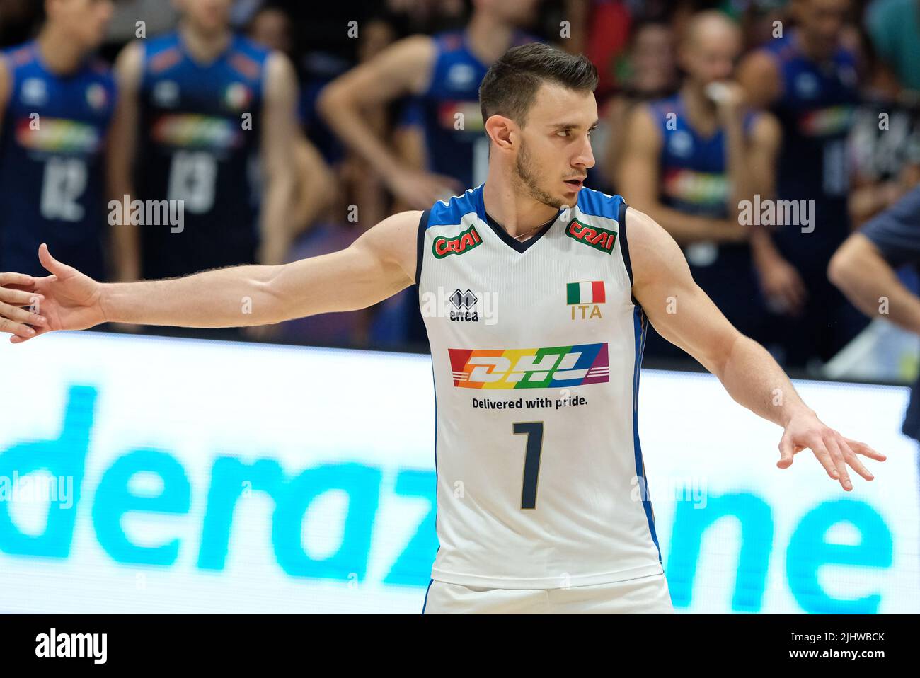 Bologna, Italy. 20th July, 2022. Fabio Balaso (ITA) during Volleyball Nations League - Man ...