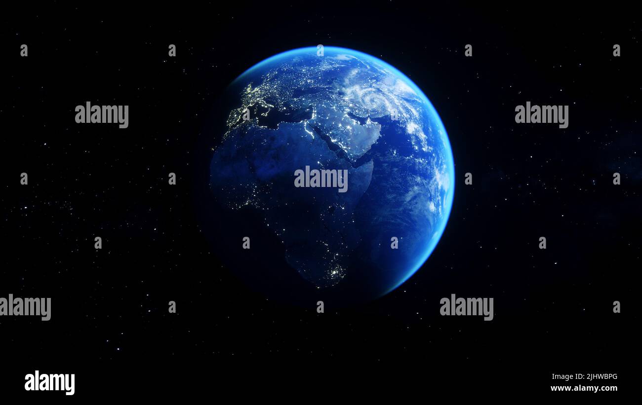 The Earth planet in outer space. 3d render Stock Photo - Alamy