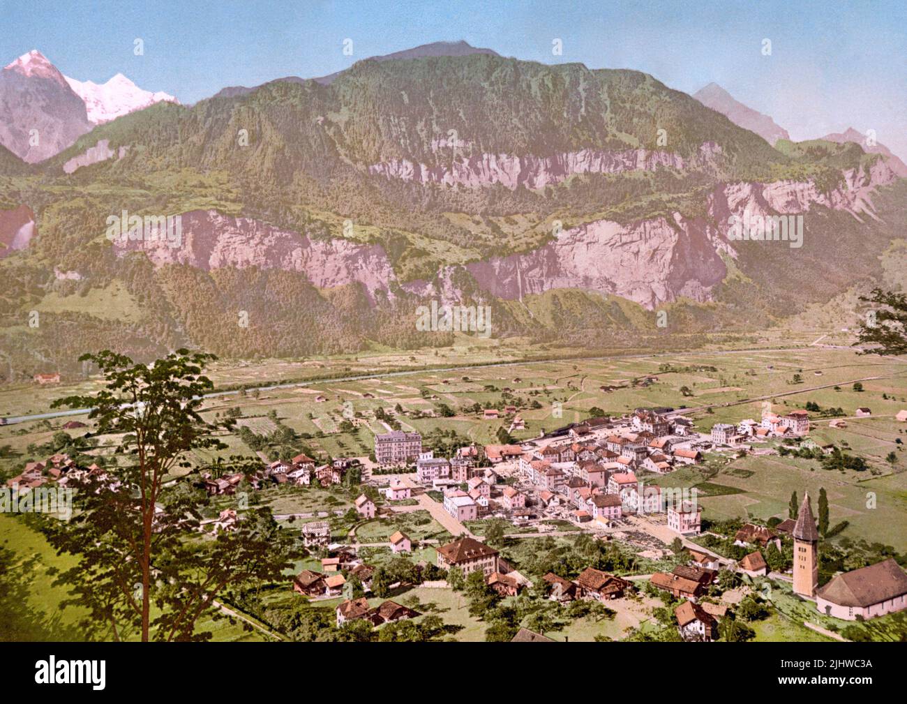 Meiringen, Bernese Oberland, Bern, Switzerland 1890 Stock Photo - Alamy