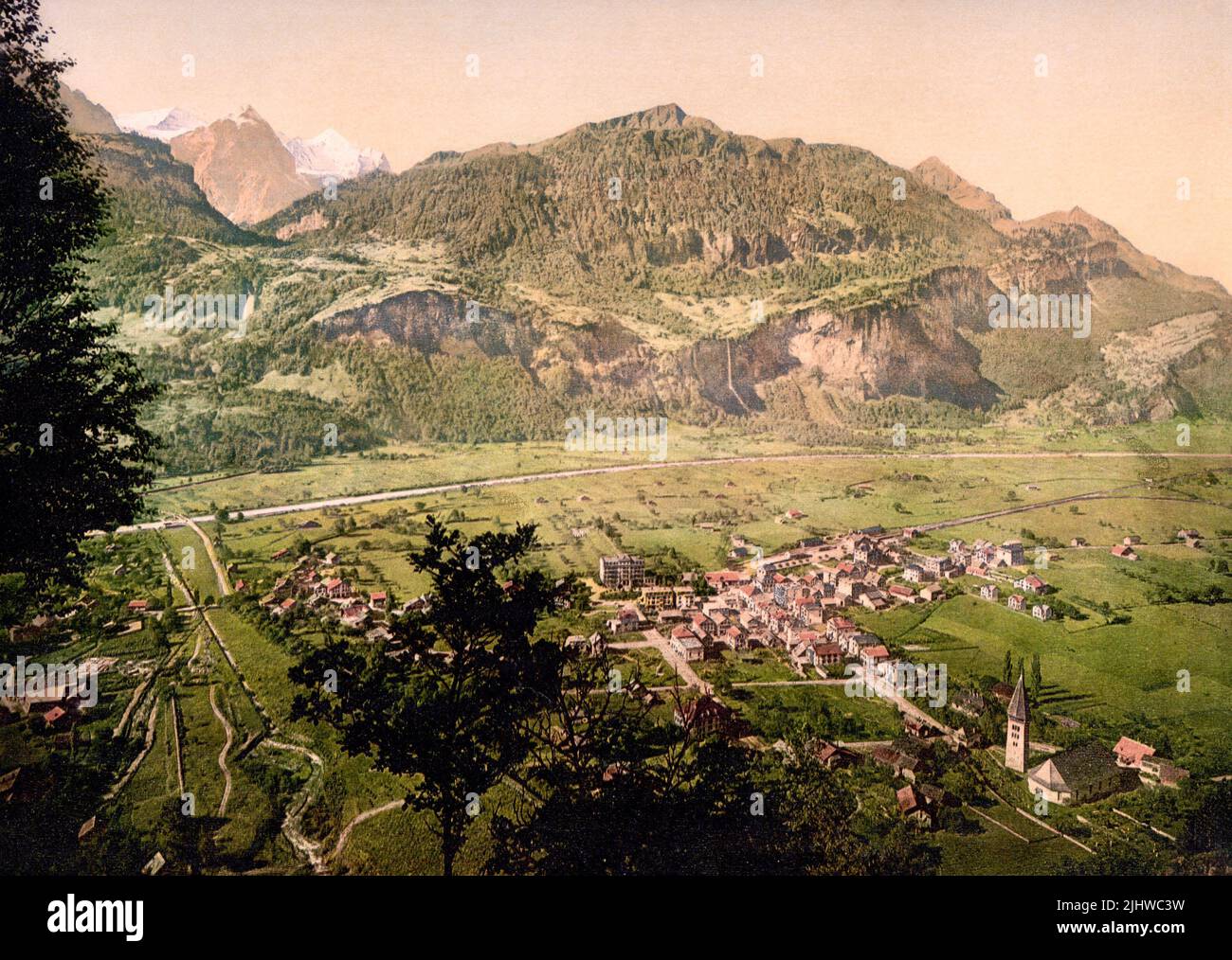 Meiringen, Bernese Oberland, Bern, Switzerland 1890 Stock Photo - Alamy