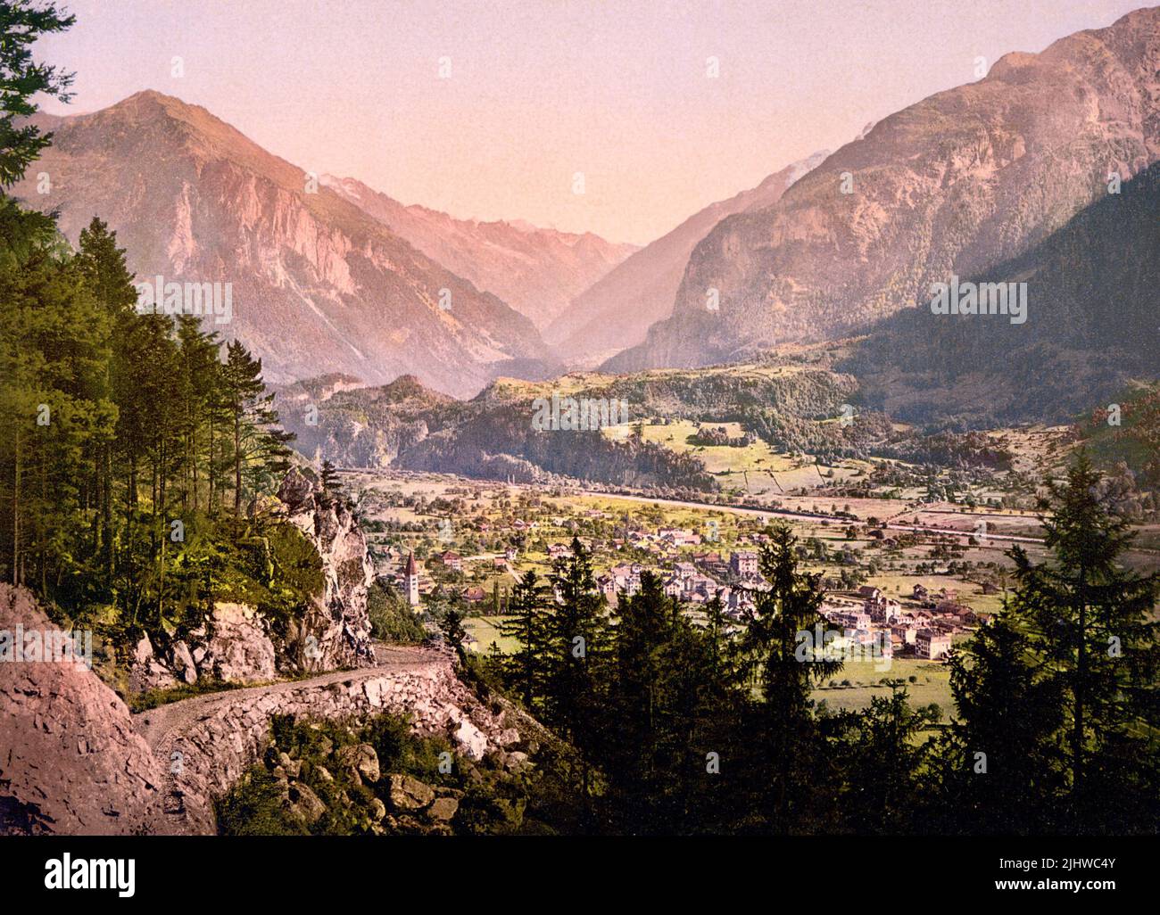 Meiringen, looking towards the Oberhasli, Bernese Oberland, Bern ...