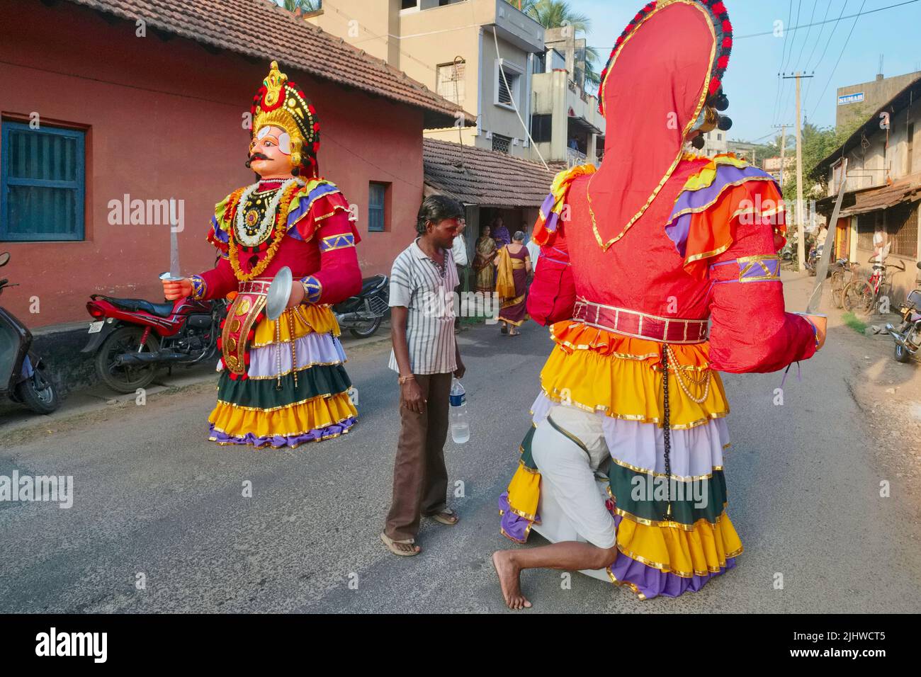 During a festival at Balkrishna Temple in Udipi (Udupi), Karnataka ...