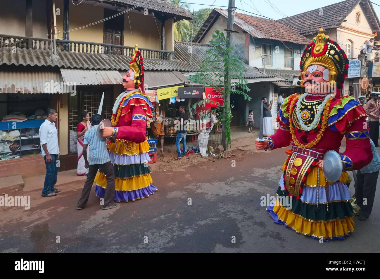 During a festival at Balkrishna Temple in Udipi (Udupi), Karnataka ...