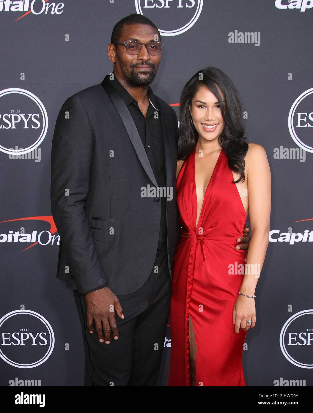 Meta World Peace, Maya Ford-Artest attend the 2022 ESPYs at Dolby ...