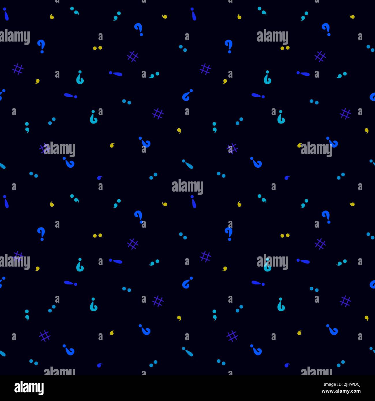 Punctuation marks seamless school pattern for kids and students for ...